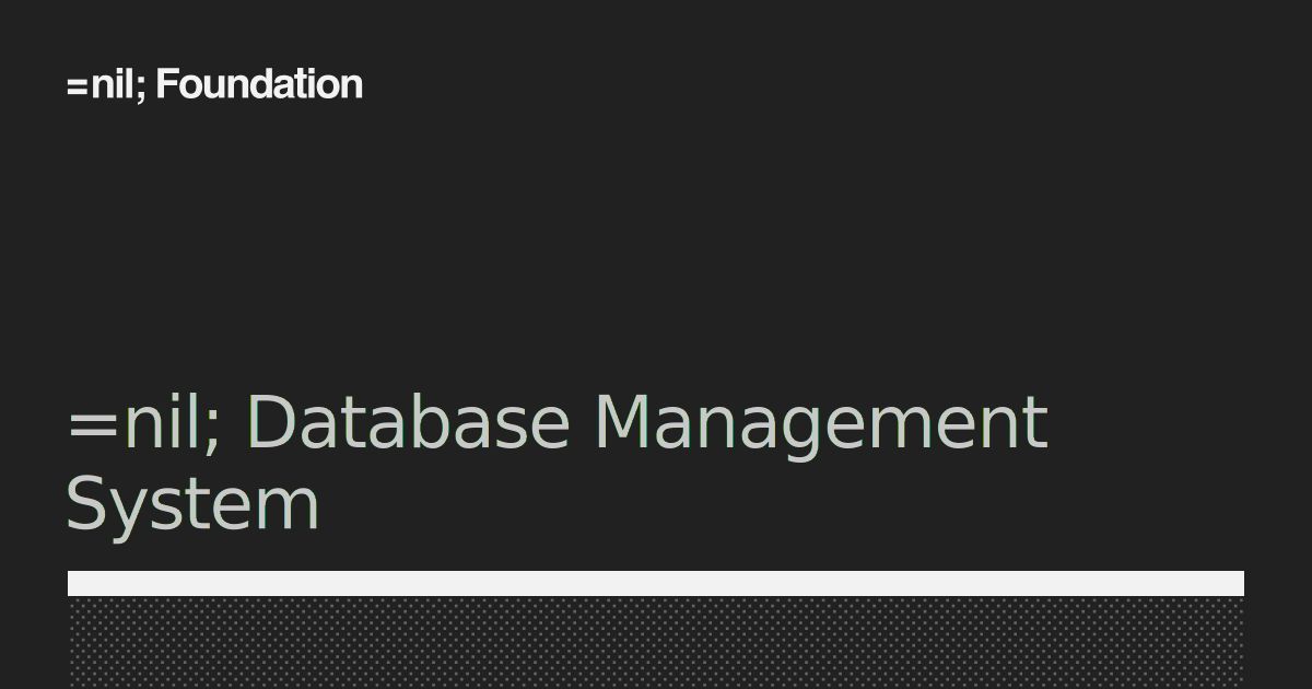 Nil Database Management System